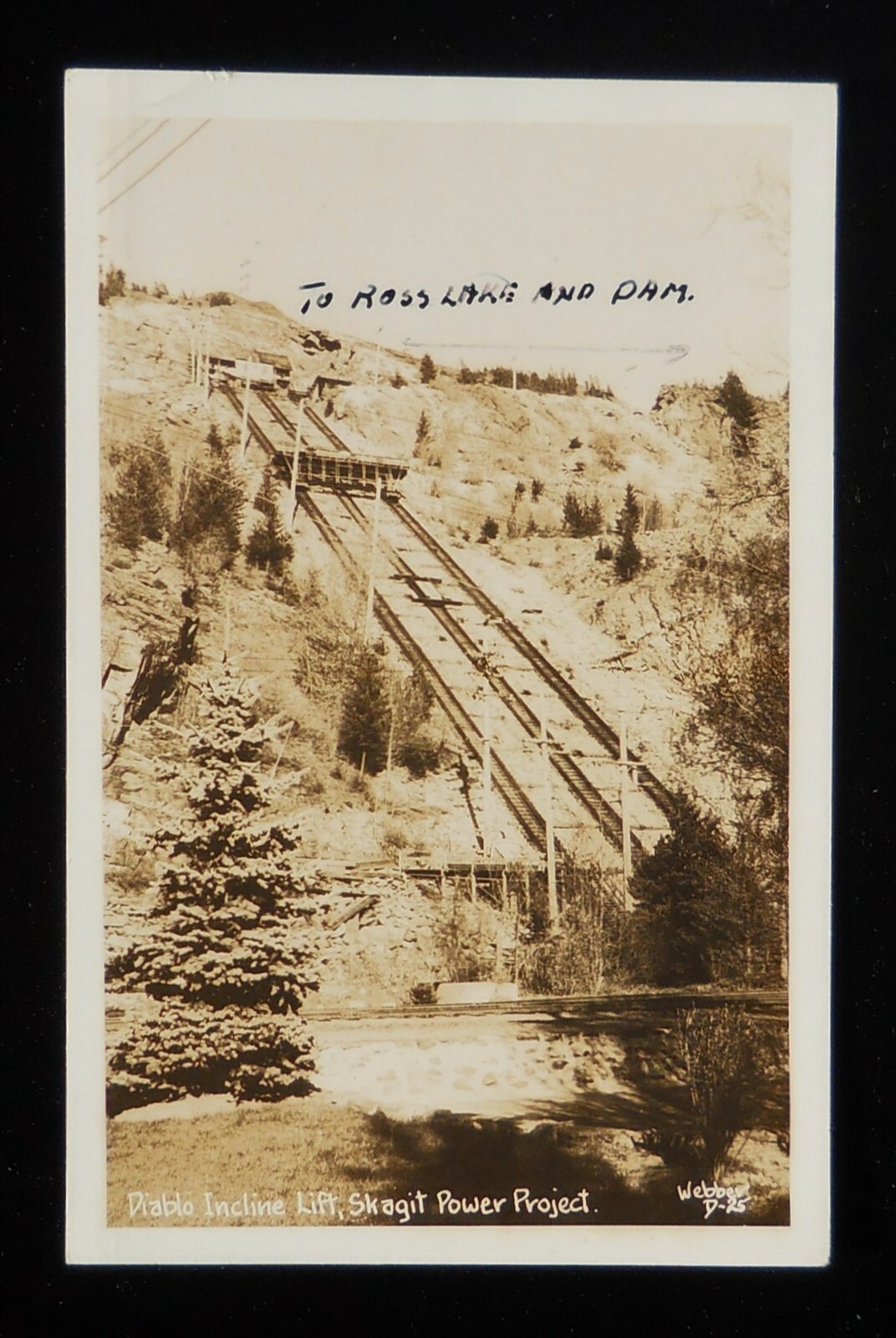 RPPC 1920s Diablo Incline Lift Skagit Power Project Dam Construction ...