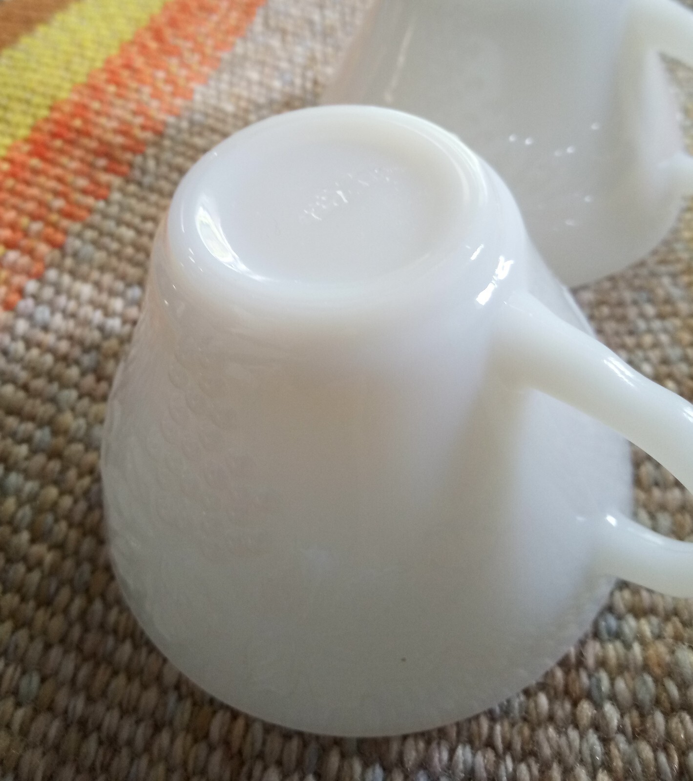 Vintage Punch Cups, Set Of 2 White Milk Glass, Anchor Hocking Patterns ...
