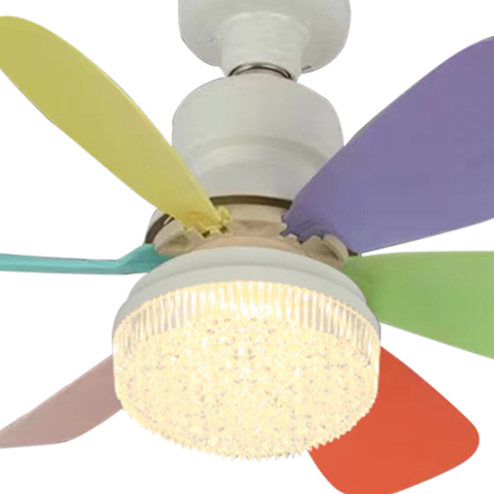 Ceiling Fan Light 30W LED Fan Lamp for Living Room (Clear Multicolor ...