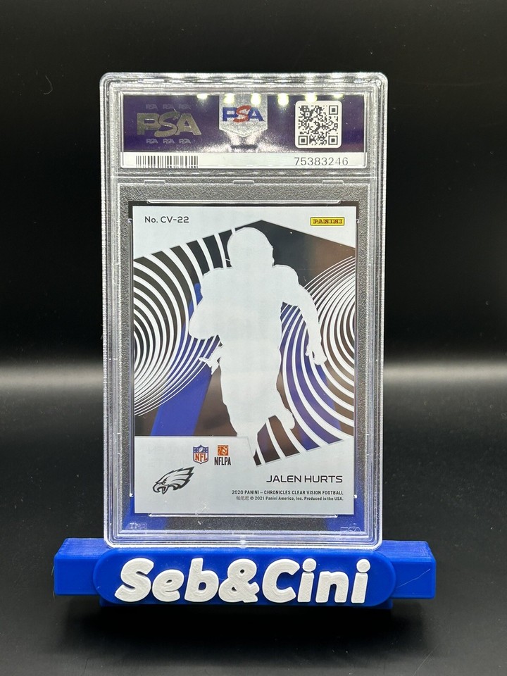 Jalen Hurts 2020 Panini Chronicles Clear Vision Rookie PSA 9 Mint ...