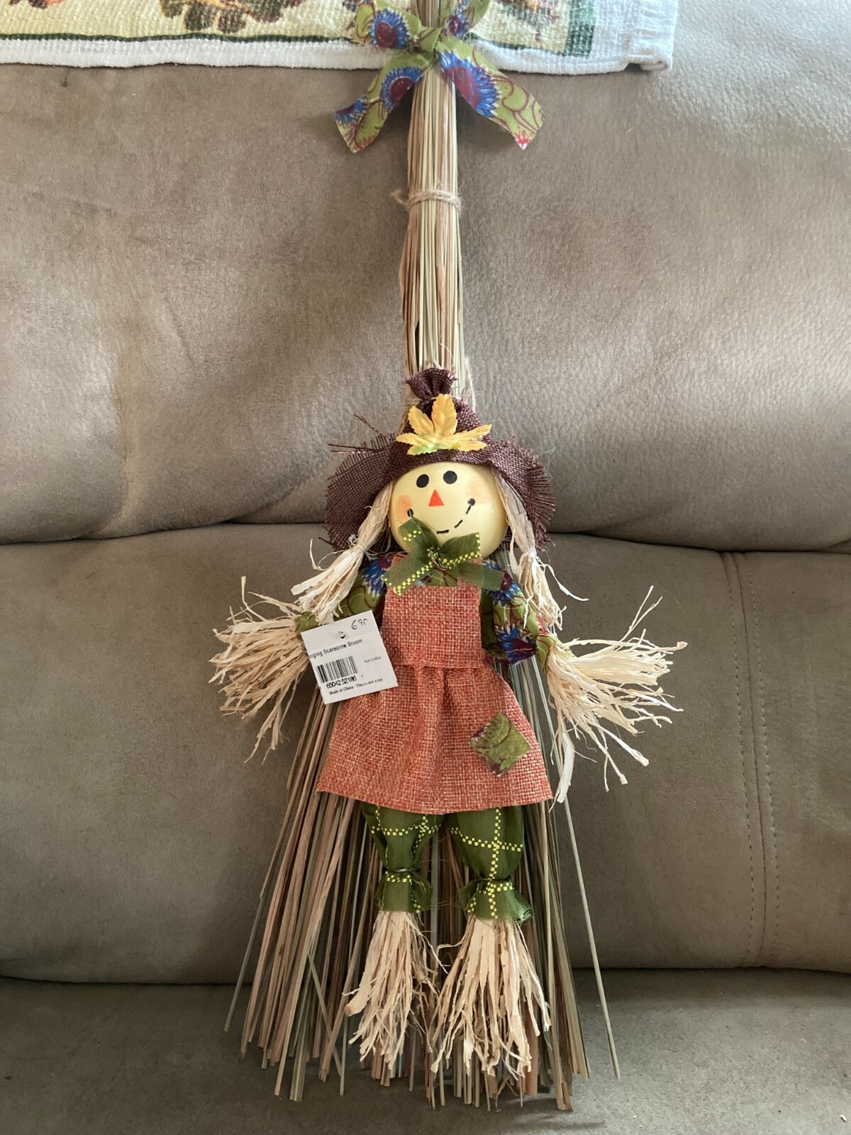 Brand New Cute Straw Scarecrow Hanging Broom Fall Decoration | eBay