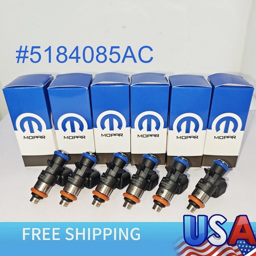 Genuine 6X #5184085AC MOPAR Fuel Injectors For Jeep Wrangler Grand ...