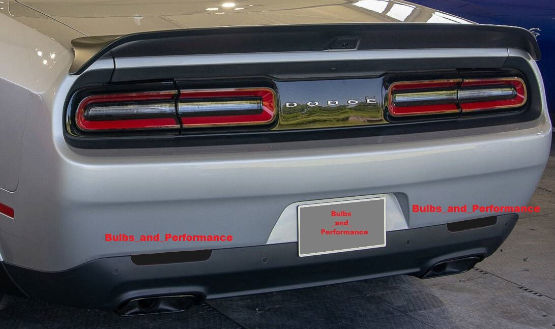 Smoked Lens LED Rear Bumper Reflector Lights for 2015 - 2023 Dodge ...