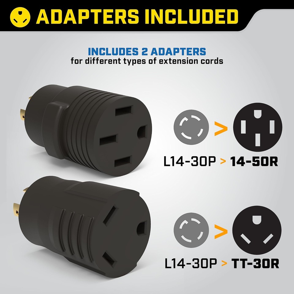 Pro Grade OSHA Compliant Power Distribution Box, 50-Amp Twist Lock ...