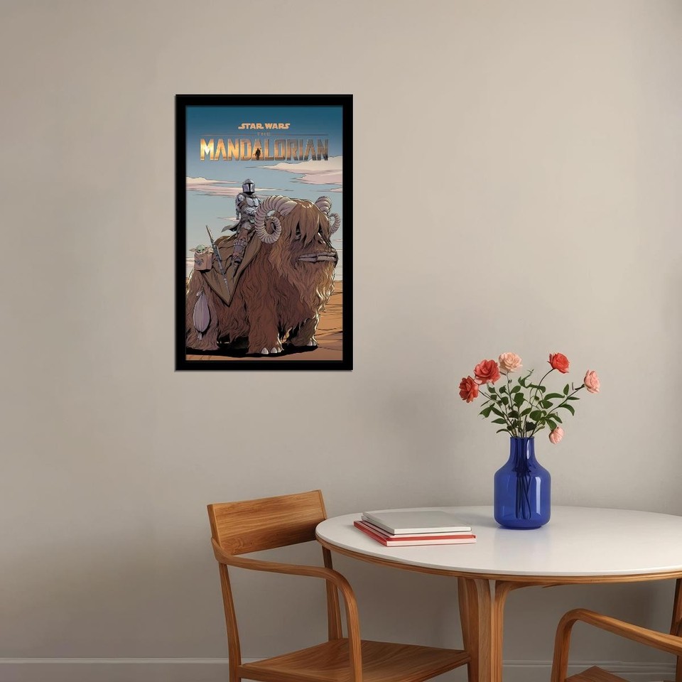 639347 The Mandalorian Mythosaur Star Wars Grogu Baby Yoda Wall Decor ...
