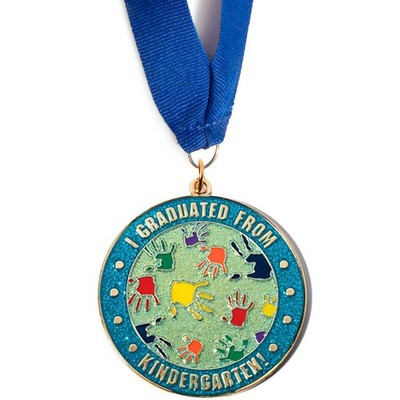 I Graduated from Kindergarten Medallion with Blue Ribbon Graduation ...