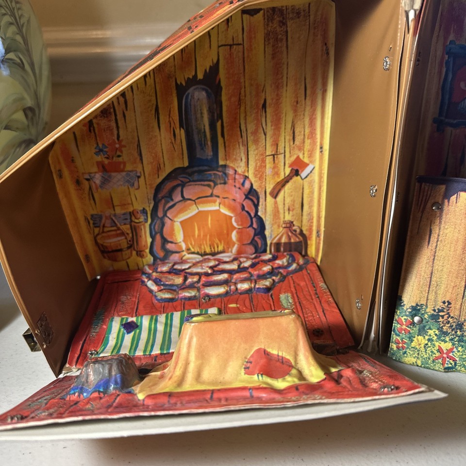 Wishnik TROLL Shanty Shack Vinyl Carrying Case IDEAL TOY CORP Vintage W ...