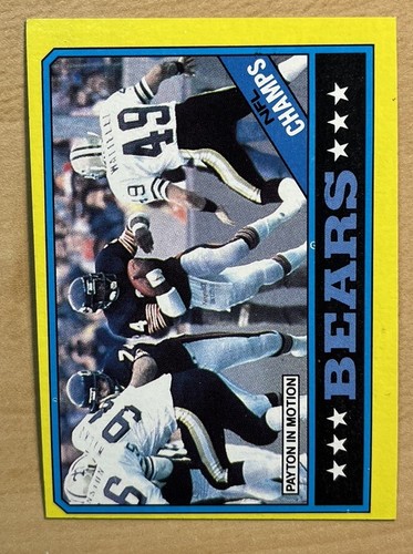 Walter Payton 1986 Topps Card #9, Payton In Motion, NM-MT, Bears NFL ...