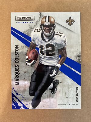 2010 MARQUES COLSTON PANINI ROOKIES AND STARS /50 BLUE #93 SAINTS | eBay