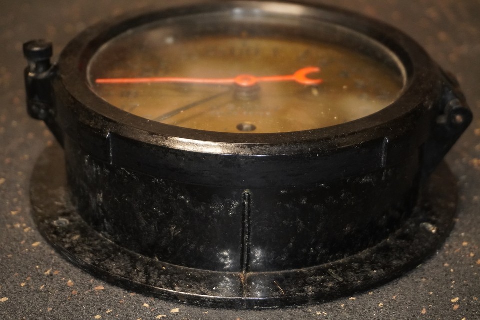 US Navy Chelsea Clock Co Maritime Ship Clock 24 Hour Time WWII Gold ...