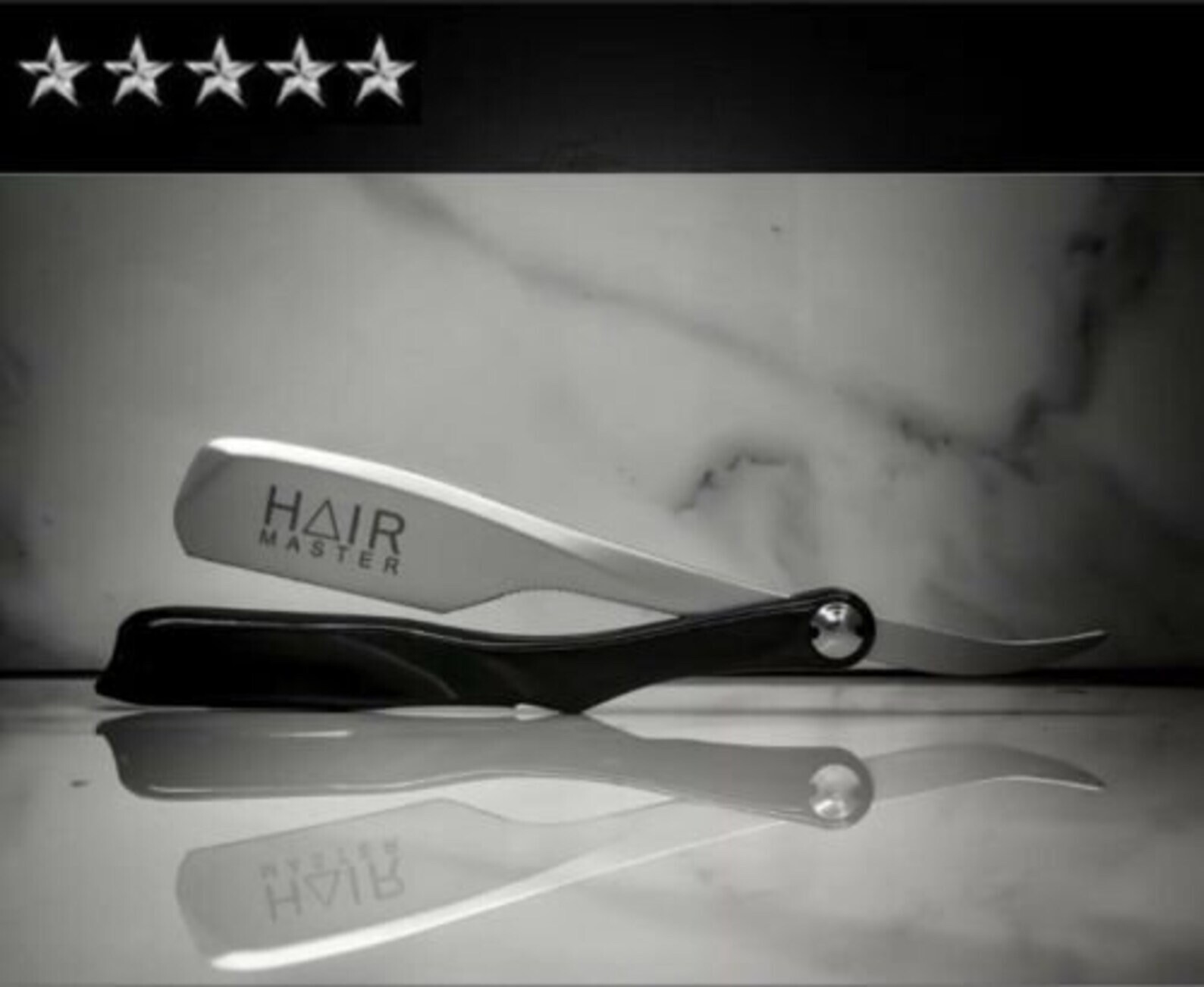 STRAIGHT BARBER EDGE STEEL RAZOR FOLDING SHAVING KNIFE "Exposed Blade ...