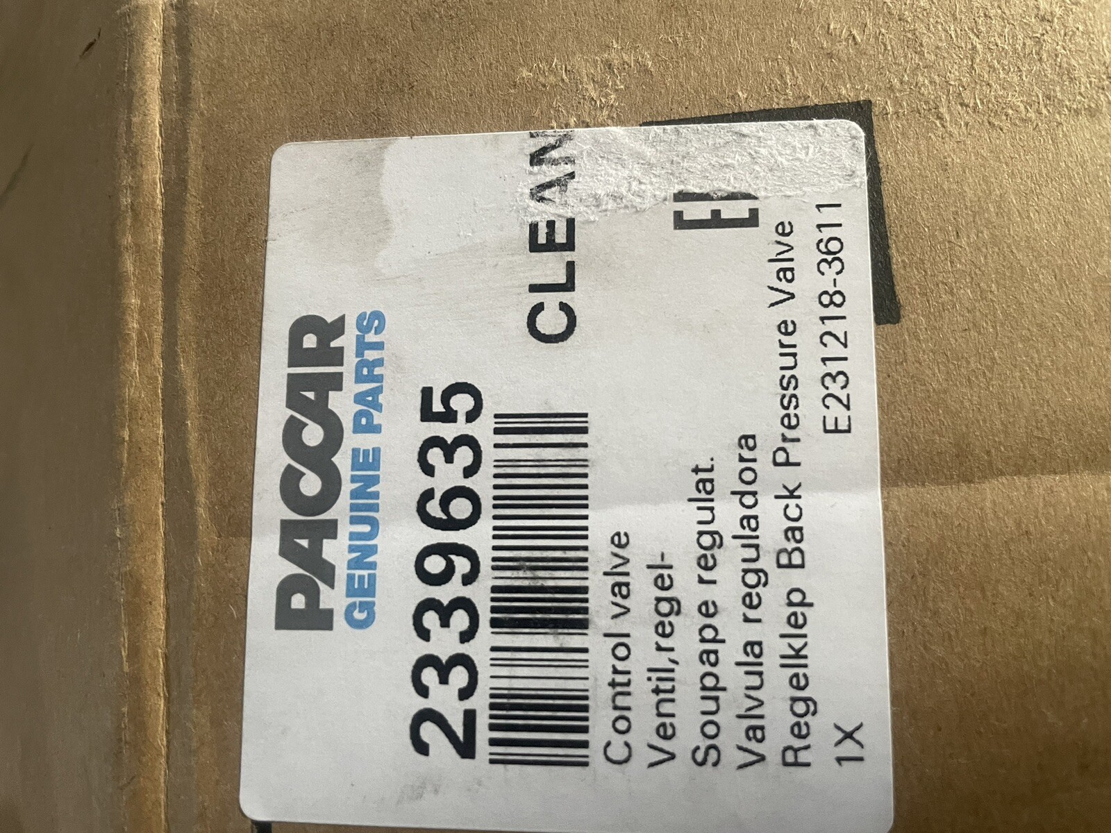Paccar Oem 2339635PE Back Pressure Valve Bpv Mx13 Epa17 Kw Pb 2339635 ...