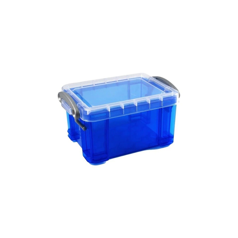 Really Useful 0.3 Litre Box - Transparent Blue | eBay UK