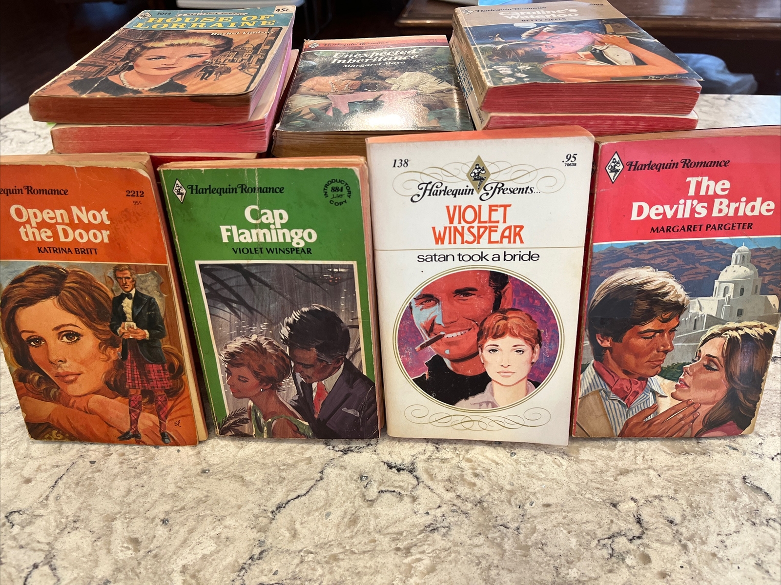 Lot of 42 Various Vintage Harlequin Romance Books Most 1970's Red Edge ...