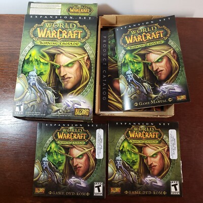 World of Warcraft The Burning Crusade PC Game 2007 Expansion Set ...