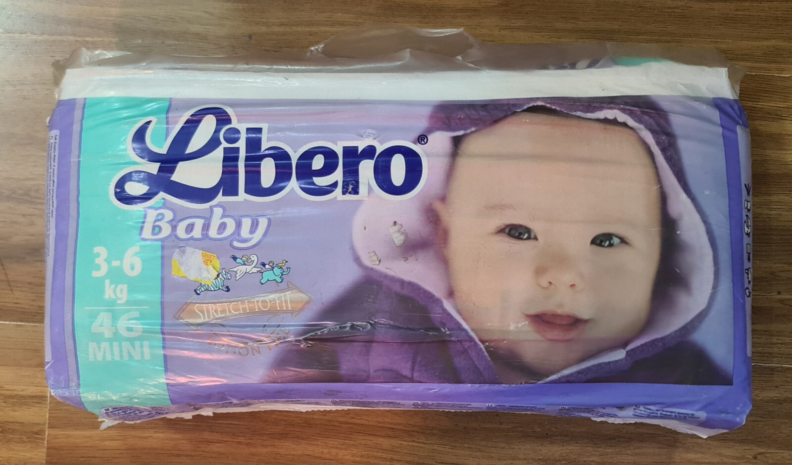 Vintage 2004 LIBERO BABY diapers 46 MINI nappies 3-6 Kgs jumbo pack for ...