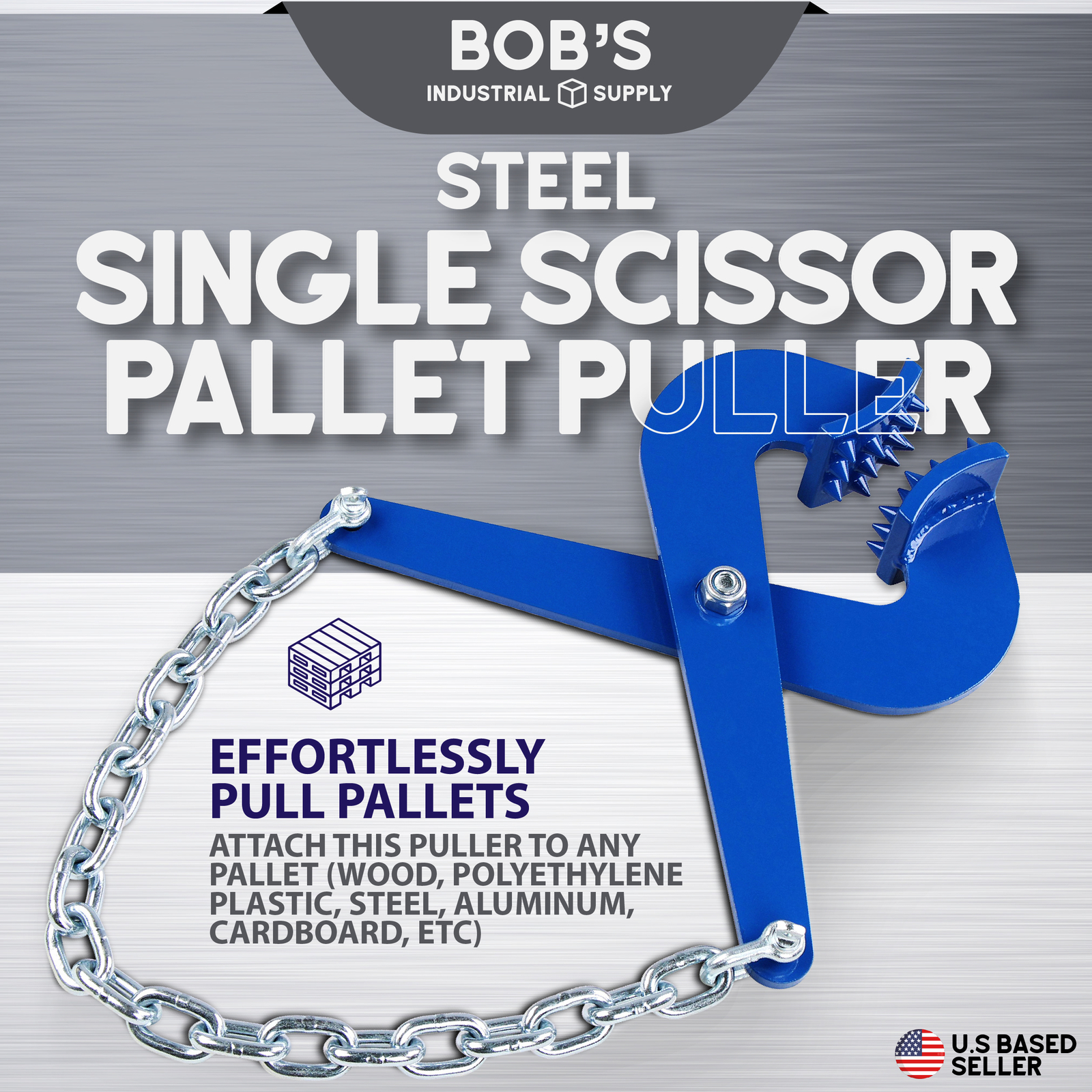 BISupply Pallet Claw Puller - 5000lb Max Scissor Clamp Gripper with ...