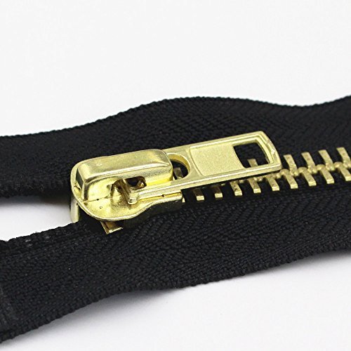 #10 27 Inch Brass Separating Jacket Zipper Heavy Duty Metal Zipper for ...