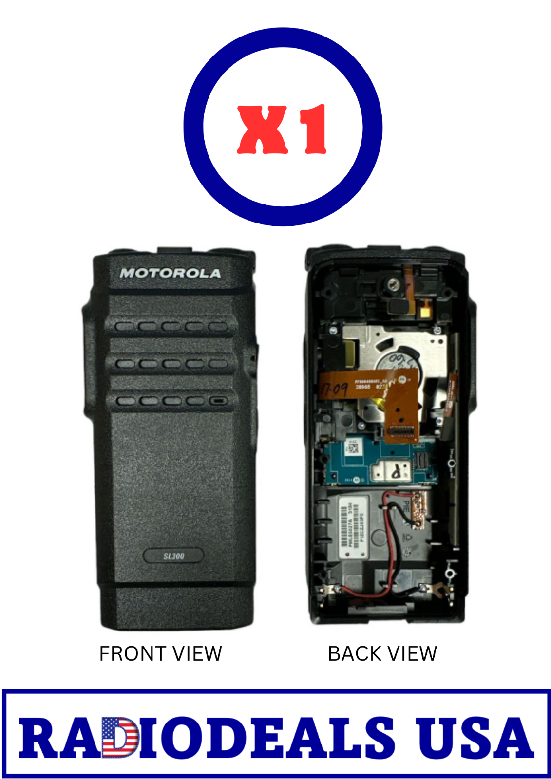 Motorola Genuine SL300 UHF Shell Front Display Housing - Black ...