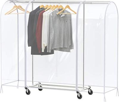 Clear Garment Rack Cover Only Dustproof Clothes Rack Cover with 2 ...