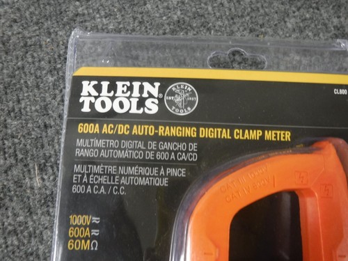 Klein Tools CL800 AC/DC True RMS Auto-Ranging Digital Clamp Meter for ...