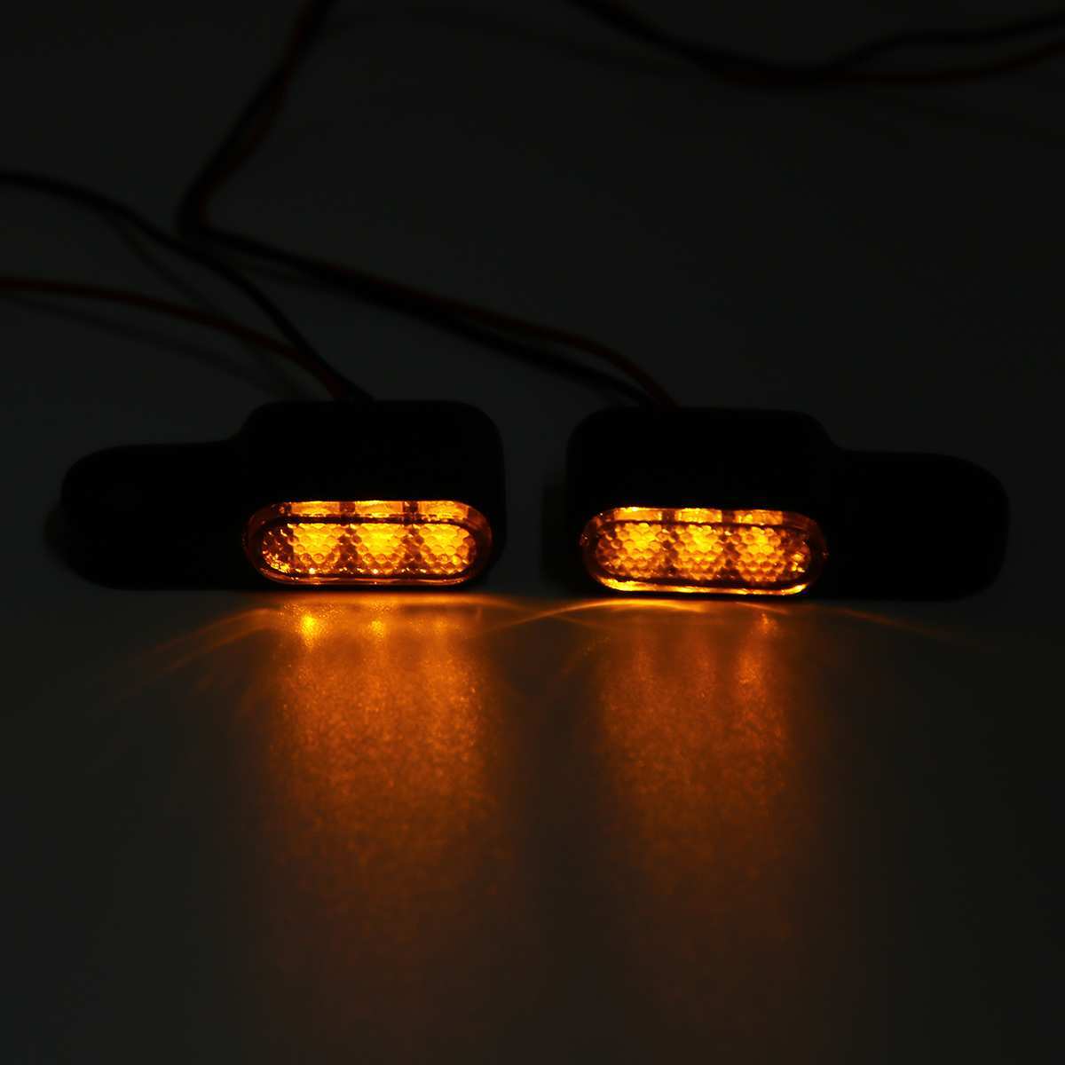 2x Mini LED Motorcycle Indicators Motorbike Bike Turn Signal Lights ...