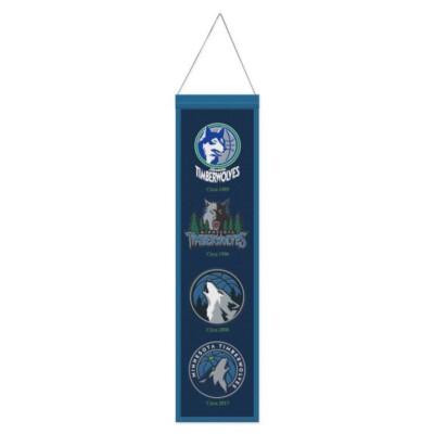 Minnesota Timberwolves NBA Heritage Banner Embroidered Wool 8" X 32" | eBay