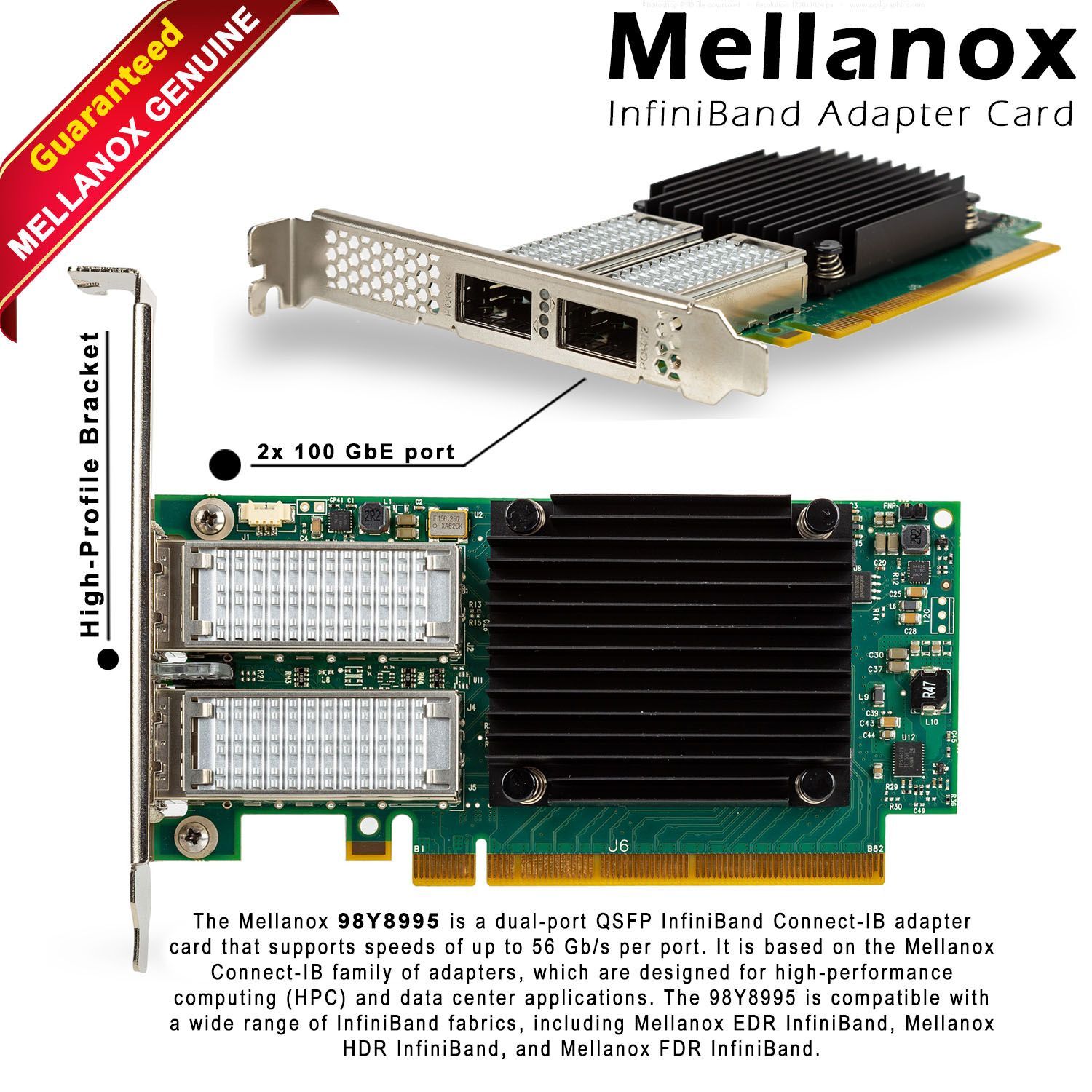 IBM 98Y8995 Mellanox CB194A 56GB Connect-IB InfiniBand Adapter Card ...