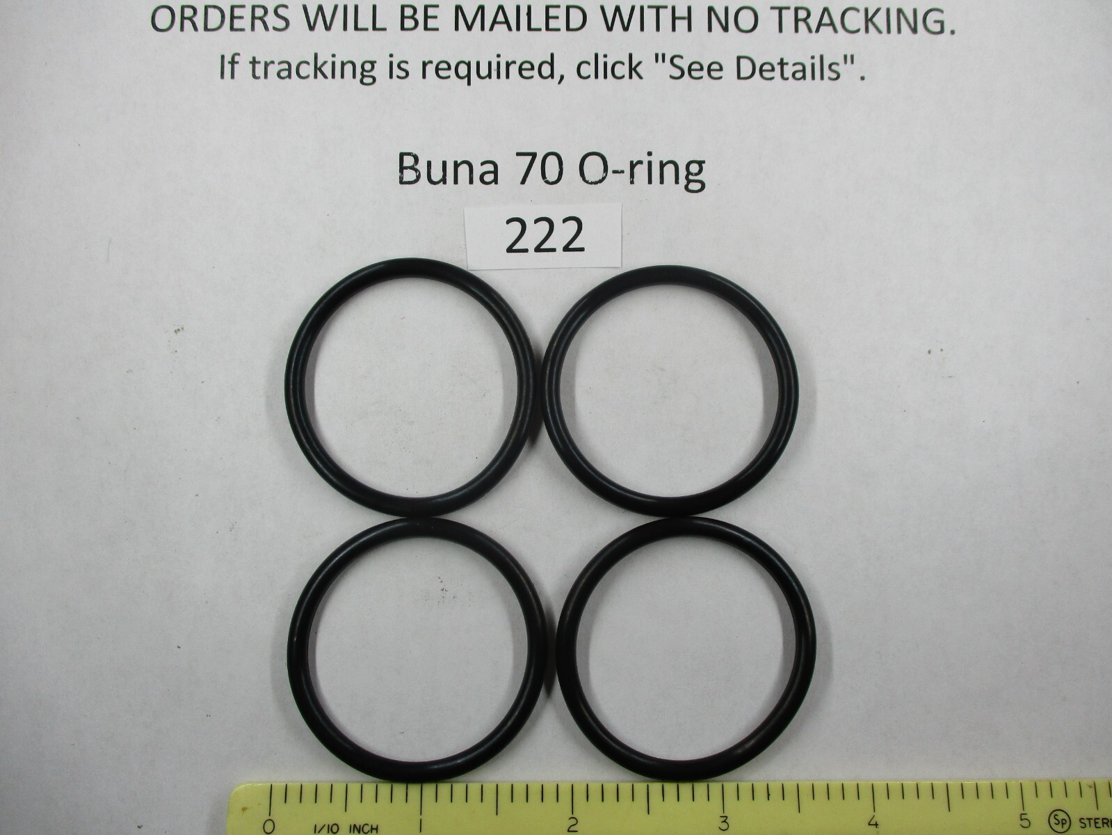 222 O-ring 1-1/2" ID x 1-3/4" OD x 1/8" thick. Buna-70. Quan 4. | eBay