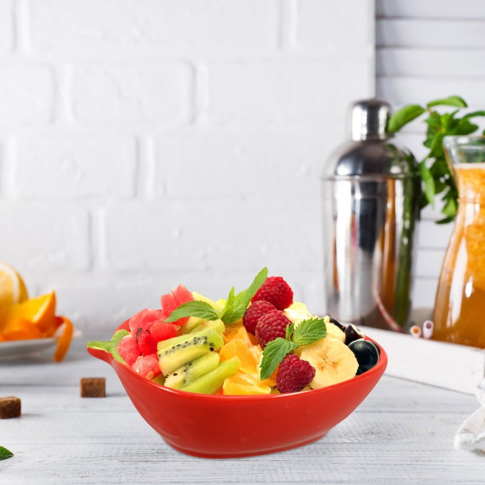 Decorative Strawberry Shaped Bowl Ceramic Food Bowl for Snacks and ...