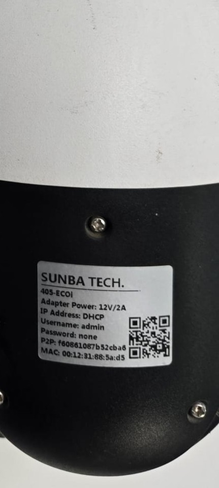 Sunba 405-D20X V2 Outdoor Security Camera PTZ Dome Night Mounted | eBay