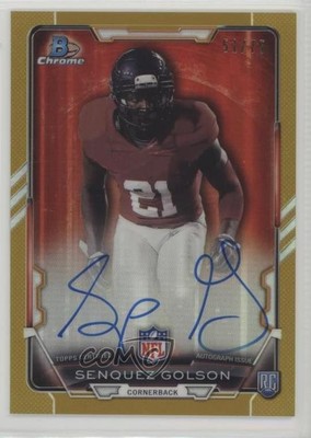 2015 Bowman Chrome Rookie Gold Refractor 51/75 Senquez Golson #RCRA-SG ...