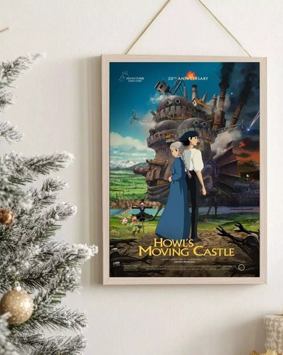 Howl's Moving Castle Anime Movie Poster Studio Ghibli Animation Poster ...