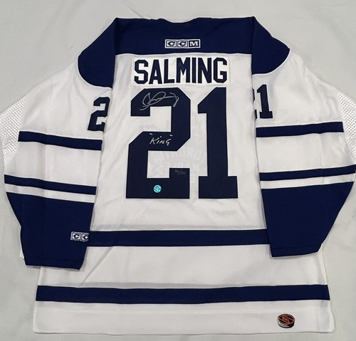 Borje Salming #21 Signed Toronto Maple Leafs “King” Jersey w ...