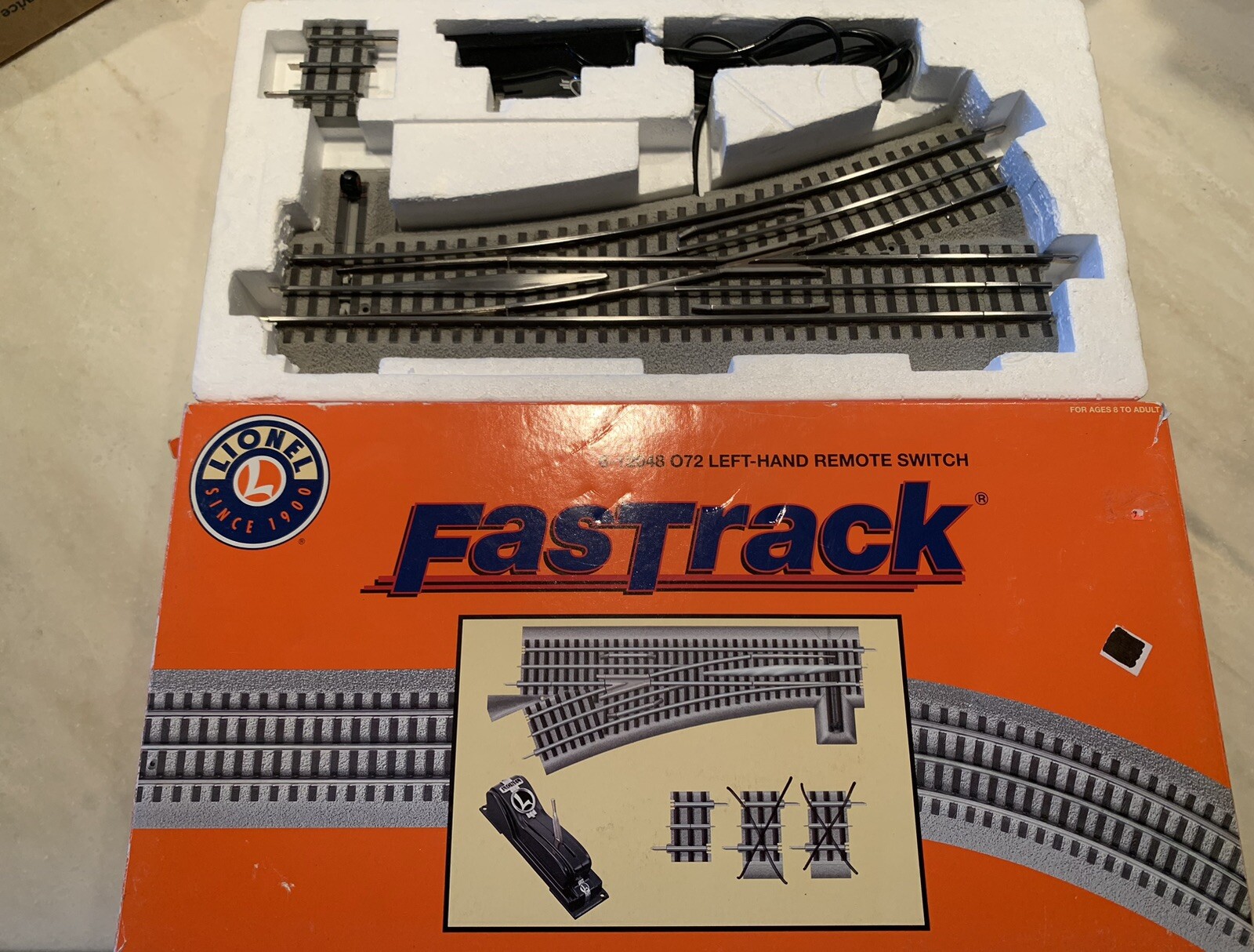 LIONEL FASTRACK REMOTE O-72 LEFT HAND SWITCH 6-12048 O GAUGE 0-72 FAST ...