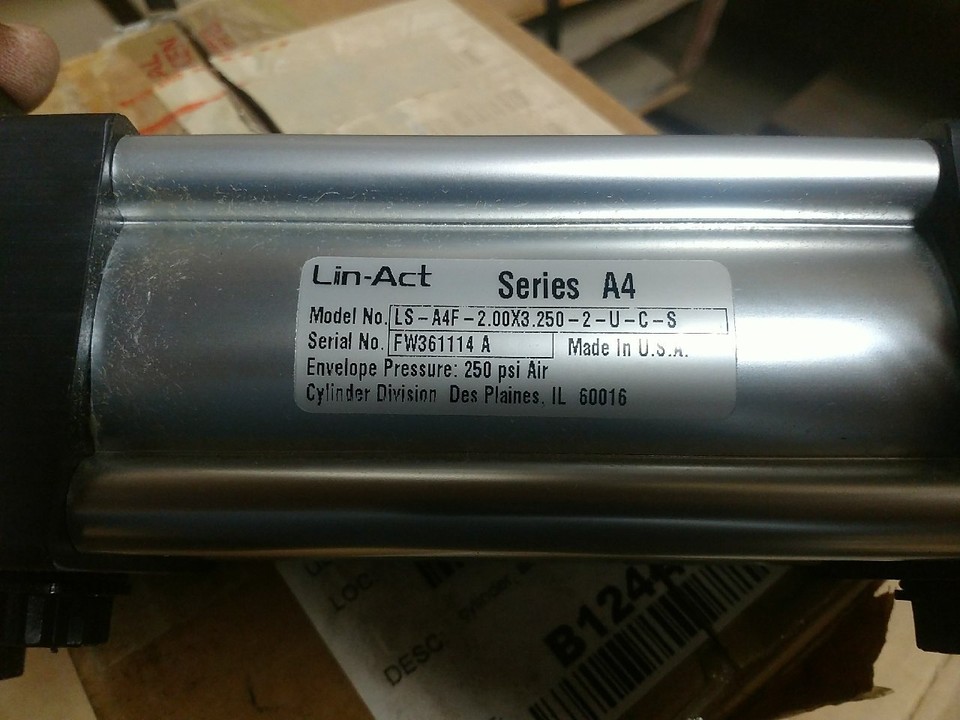 Lin-Act Series A4 Model LS-A4F-2.00X3.250-2-U-C-S Cylinder, Air (UIC ...