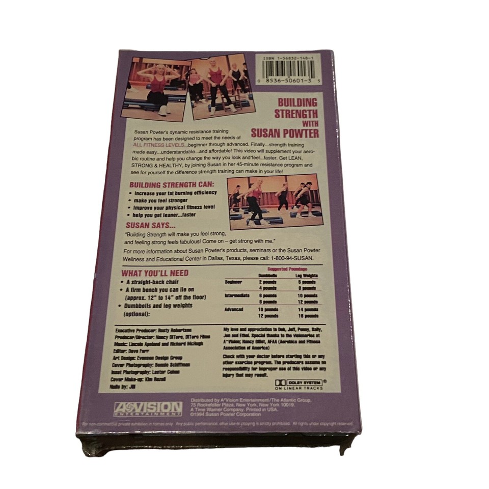 Building Strength with Susan Powter New Sealed VHS Workout Fitness ...
