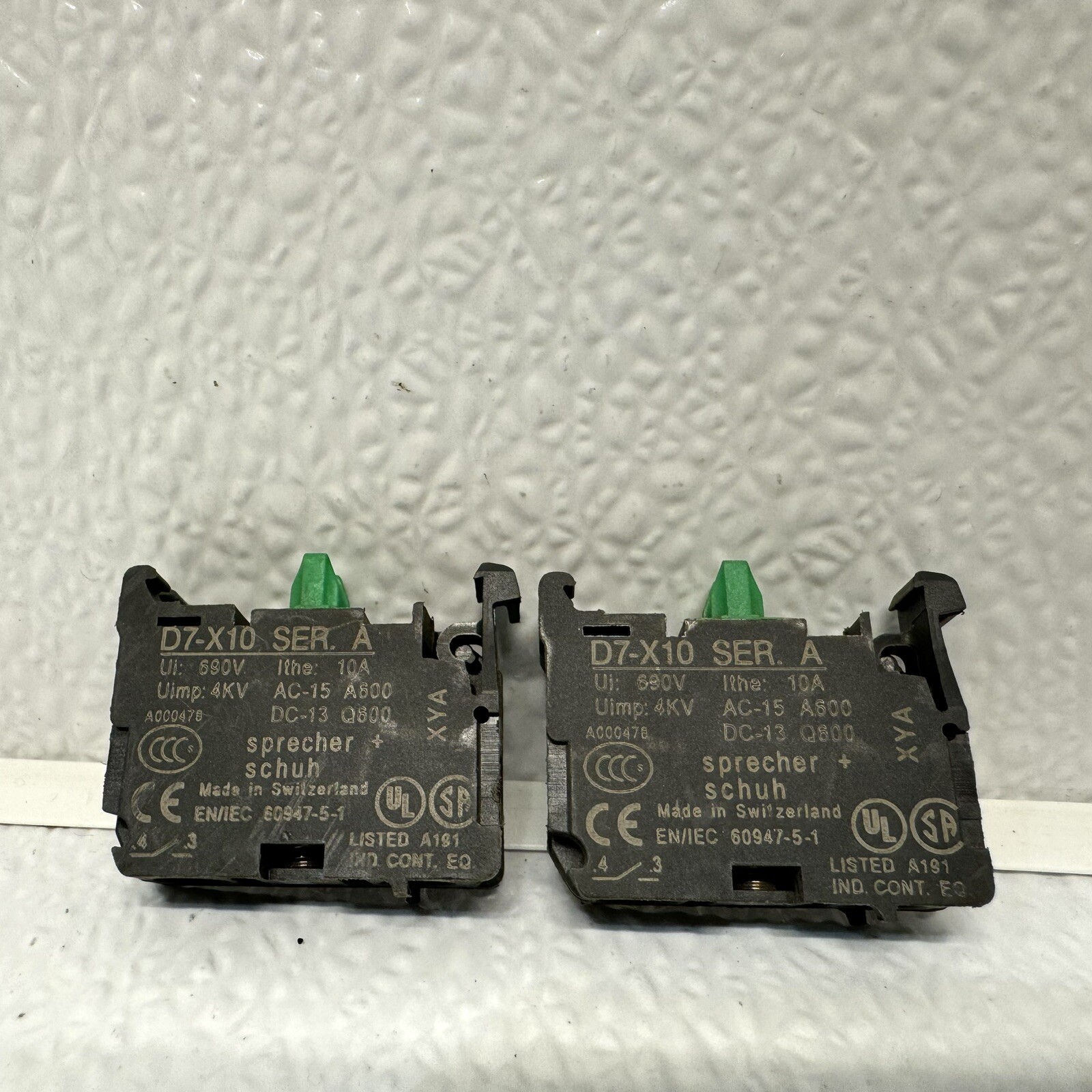 Sprecher + Schuh D7-X10 Contact Block Set of 2 | eBay