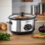 Electric Slow Cooker 3.5L - Removable Ceramic Pot & Glass Lid with Keep ...