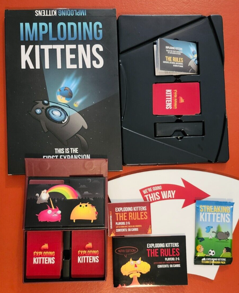 Exploding Kittens card game collection - Kickstarter, Imploding, Streaking | eBay