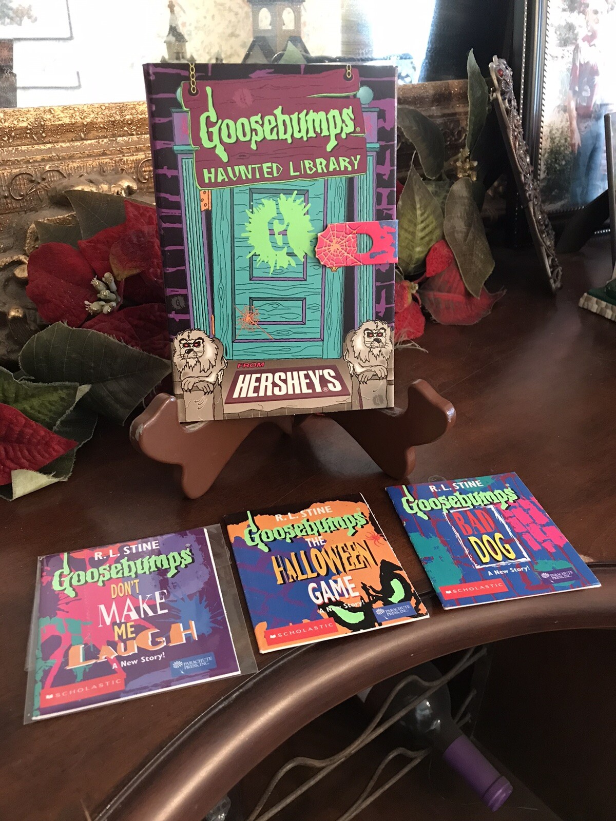 VINTAGE RARE COMPLETE SET of 4 GOOSEBUMPS HAUNTED MINI LIBRARY BY RL ...