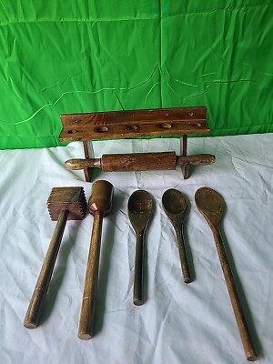Vintage 7 Peice Wooden Kitchen Set | eBay