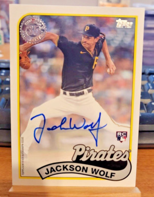 2024 Topps 89 Auto Jackson Wolf 89BA-JWO Rookie Pittsburgh Pirates ...