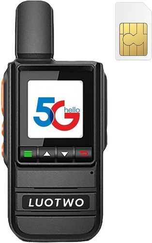 LUOTWO Global 4G POC Walkie Talkie with SIM Cards Unlimited Range Use ...