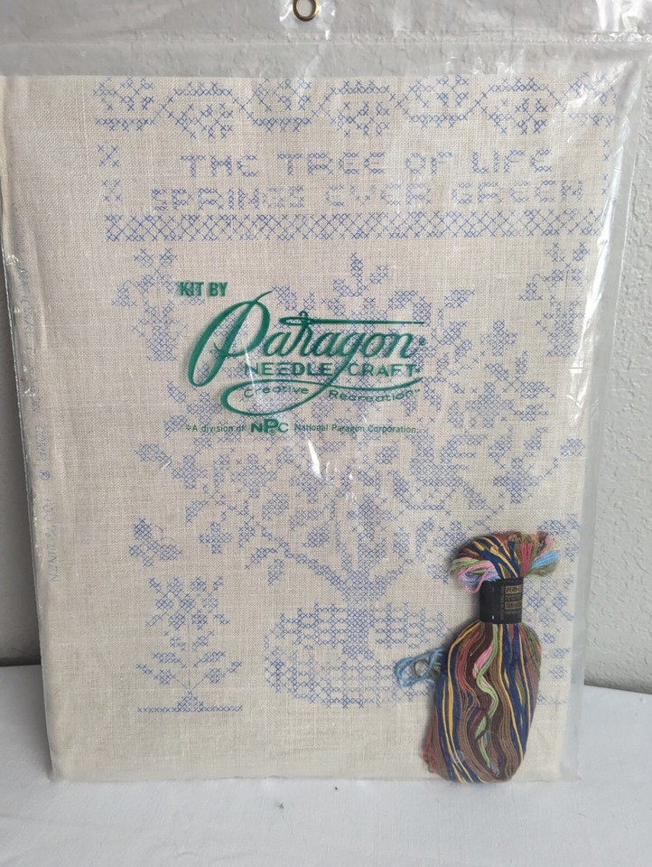 NIP Vintage 1974 Paragon Needle Crafts Tree Of Life Sampler Kit | eBay