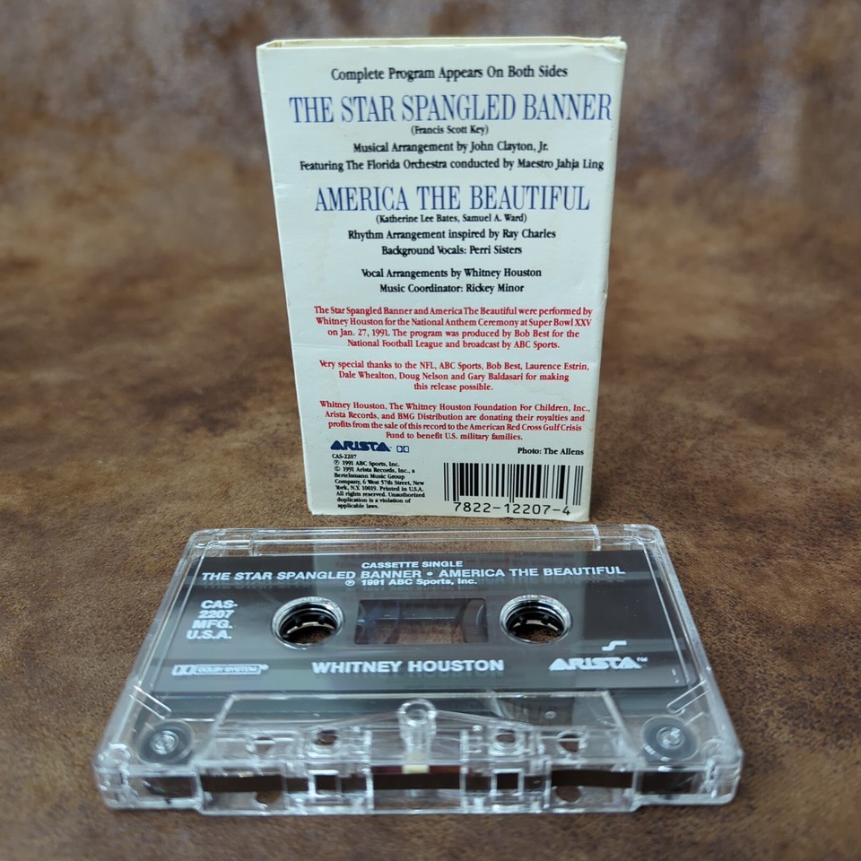Star Spangled Banner [Single] by Whitney Houston (Cassette 2001 Arista ...