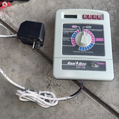 Rain Bird ESP-TM 6 ZONE Digital Irrigation Controller AC Transformer ...