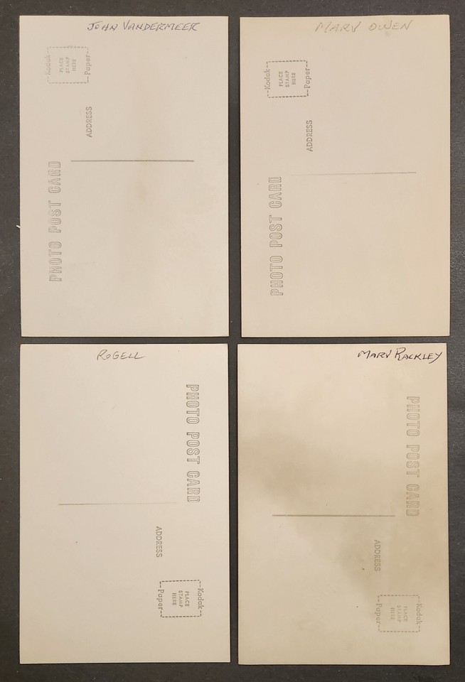 GROUP of FOUR Autograph Signed Vintage Original ROWE Baseball Postcard ...
