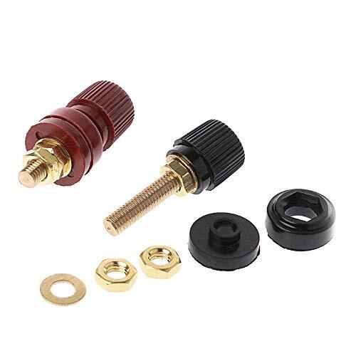 MEETOOT 4pcs 333 Pure Brass Terminal Binding Post M6 Copper Screw 6mm ...