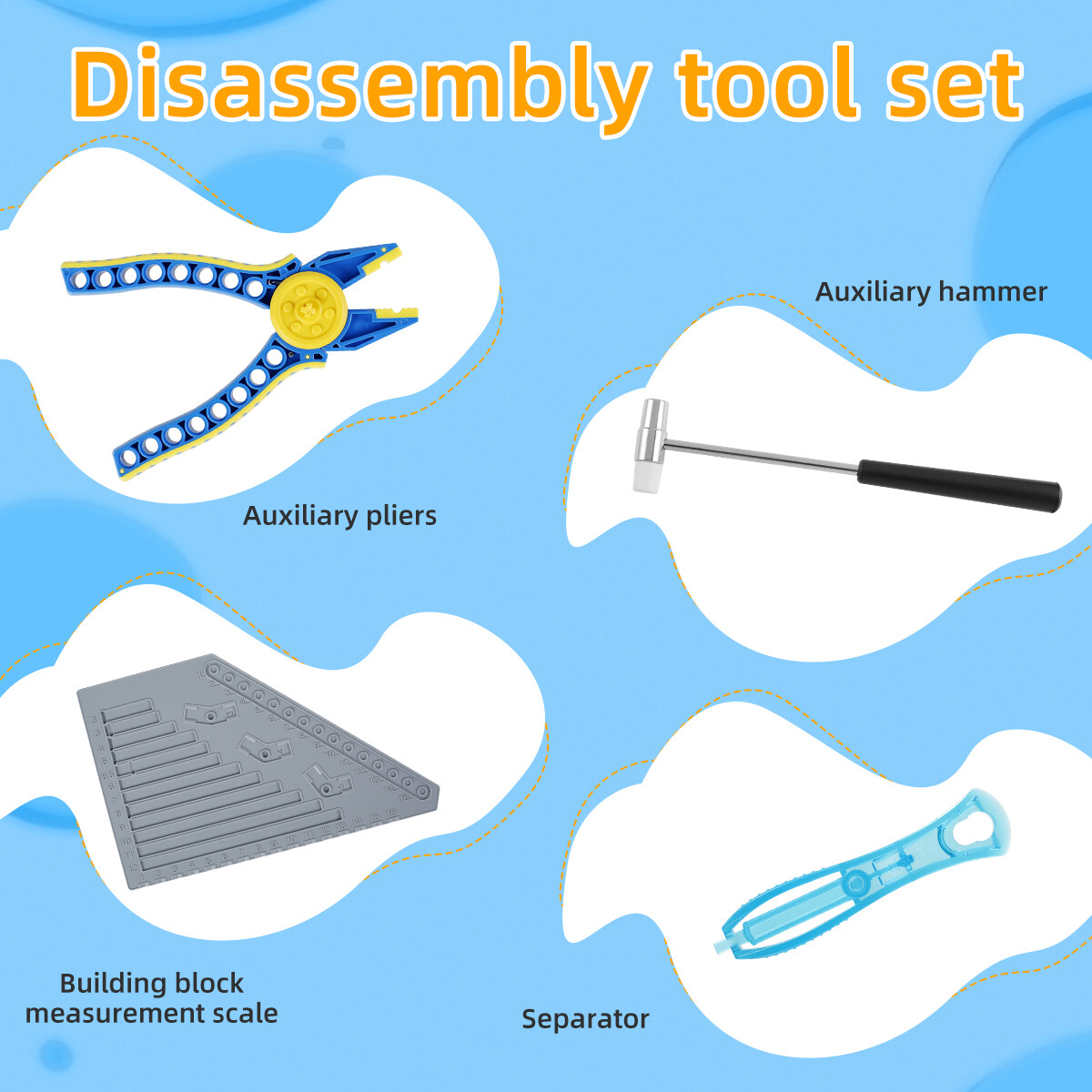 Building Block Tool Include Brick Separator Multi-Use Hammer Auxiliary ...